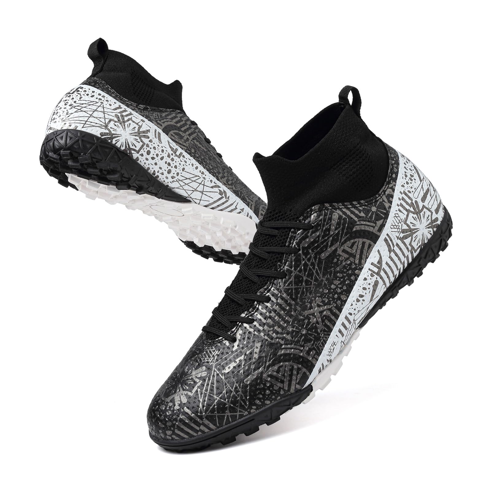 Soccer Cleats Mens Women Football Cleats for Big Boy Indoor Soccer Shoes Tacos de Futbol para Hombre Zapatos de Futbol para Hombre High Top Football Shoes Youth Futsal Shoes Football Boots TF