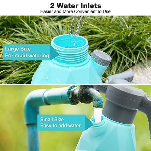 0.5 Gallon/2L Electric Spray Bottle Plant Mister, VAXMAY Electric Sprayer with Adjustable Mist Nozzle and Extension Spout, USB Rechargeable Continuous Spray Bottle for Plants, Fertilizing, Cleaning