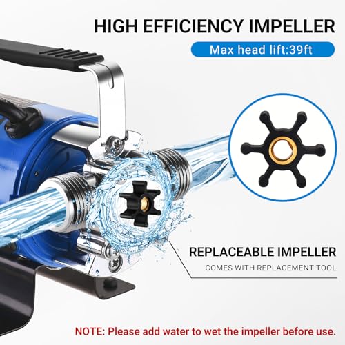 Water Transfer Pump: DEKOPRO Transfer Pump Electric Water Pump Utility Pump Rain Barrel Garden Hose Pump 115V