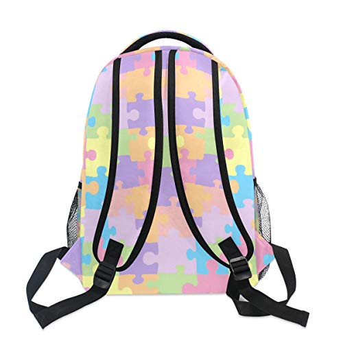 Brighter Puzzle Backpack Students Shoulder Bags Travel Bag College School Backpacks for Men and Women