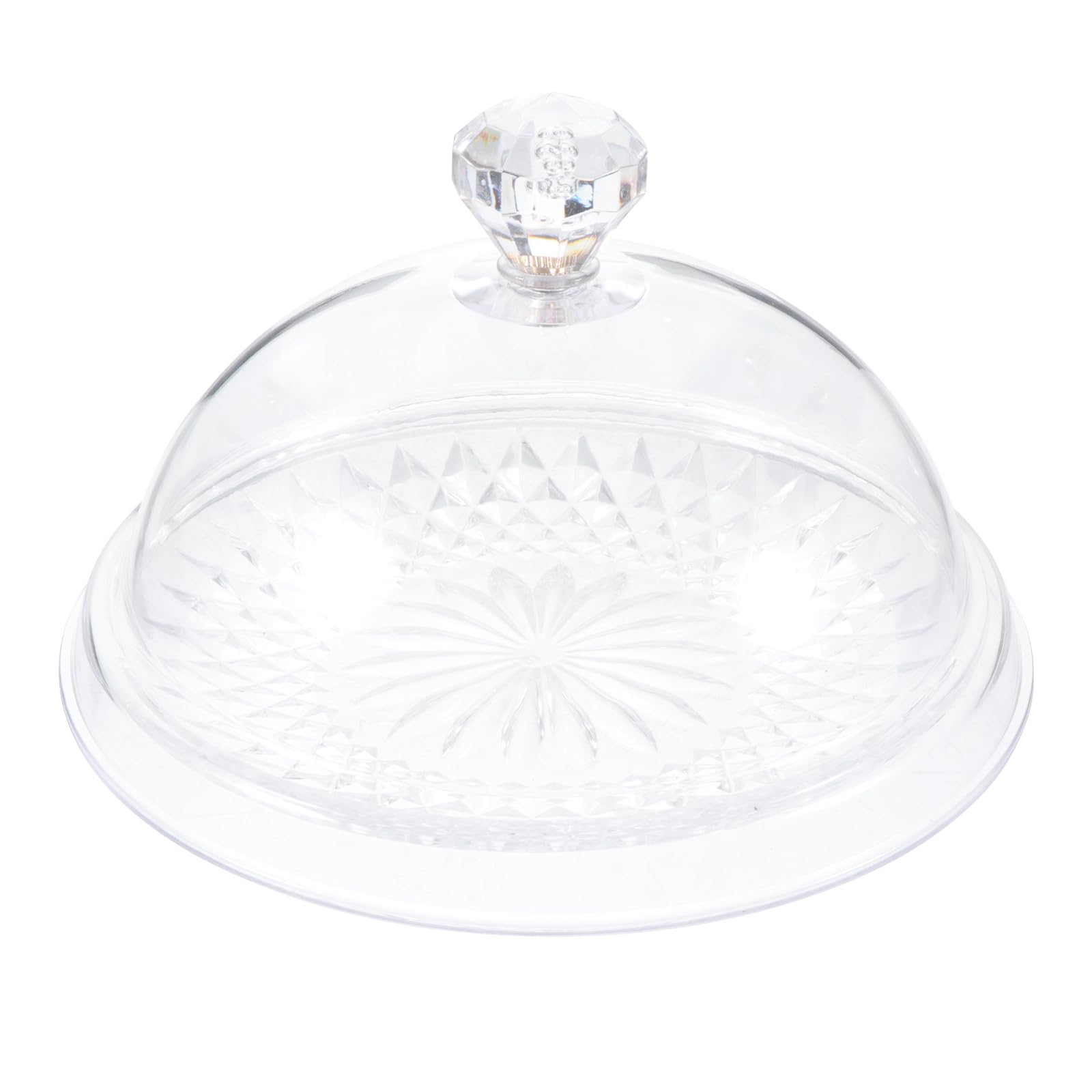 BESTonZON Dessert Display Tray, 8.27x8.27x5.91in Square, Transparent Polypropylene Tray with Acrylic Lid, Shatterproof Servingware for Food, Ideal for Christmas, Easter, Anniversary, Birthday