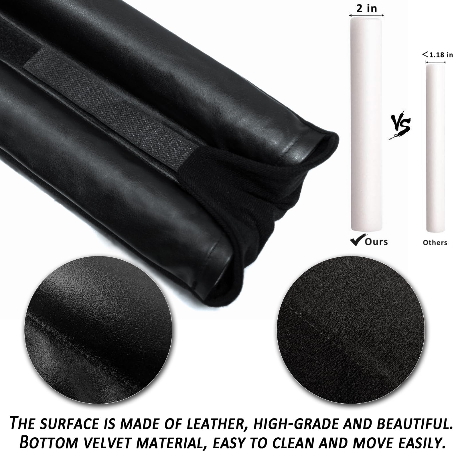 Door Draft Stopper,Leather Door Draft Stoppers for Bottom of Door,Under Door Draft Stopper Weather Stripping,30-36" Adjustable Draft Stopper for Bottom of Door,Door Draft Blocker,White