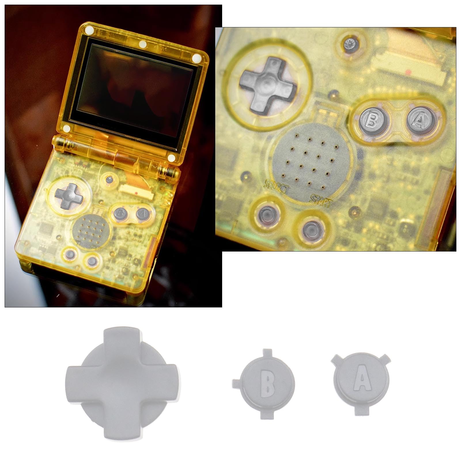 The Lord of the Tools Set of 23 Button Kit Compatible with Gameboy Advance SP Handheld Game Console A B L R Button Replacement Repair Accessory Grey