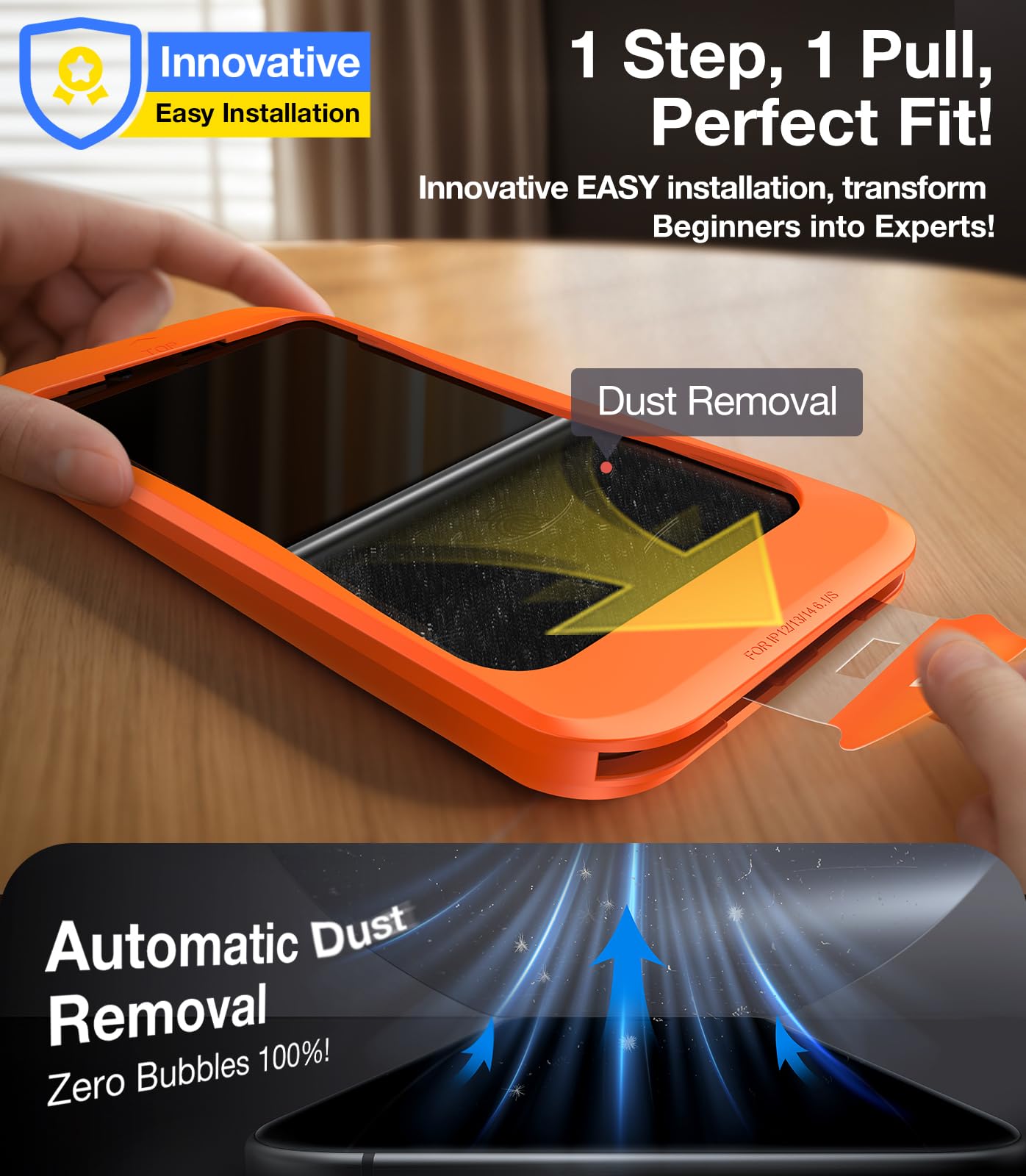 UltraGlass Top 9H+ Glass for iPhone 15 Pro Screen Protector [Military Grade Shatterproof & Longest Durable] Screen Protector 15 Pro Tempered Glass Full Coverage, 2 Packs