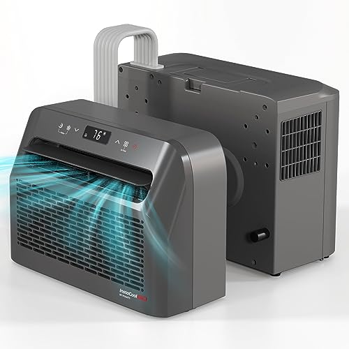 FOGATTI RV Window Air Conditioner, 6500 BTU Cools up to 180Sq.ft, 4-in-1 AC Unit and Lower Noise, Suitable For RV and House-workshop, included Window Installation Kits (Silver Grey)