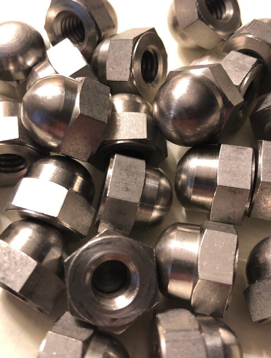 5/16 Acorn Cap Nut Extra High & Wide Round 5/16-18 Solid 18-8 9/16x9/16 WxH (50)