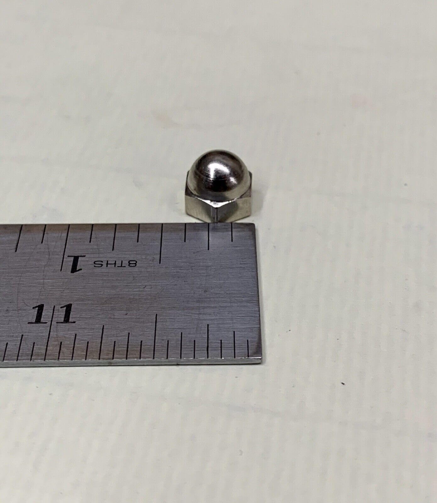(50) 10-32 Brass Nickel Plated Acorn Chrome Dome/Cap Hex Nut #10 x 32 10/32