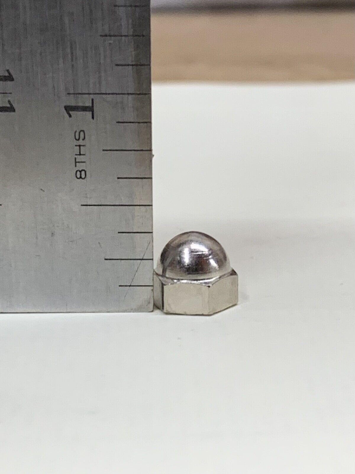 (50) 10-32 Brass Nickel Plated Acorn Chrome Dome/Cap Hex Nut #10 x 32 10/32