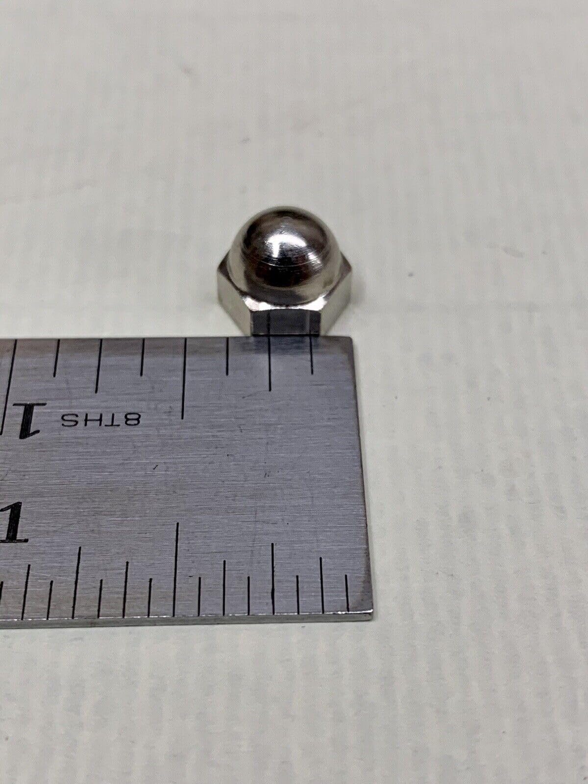 (50) 10-32 Brass Nickel Plated Acorn Chrome Dome/Cap Hex Nut #10 x 32 10/32