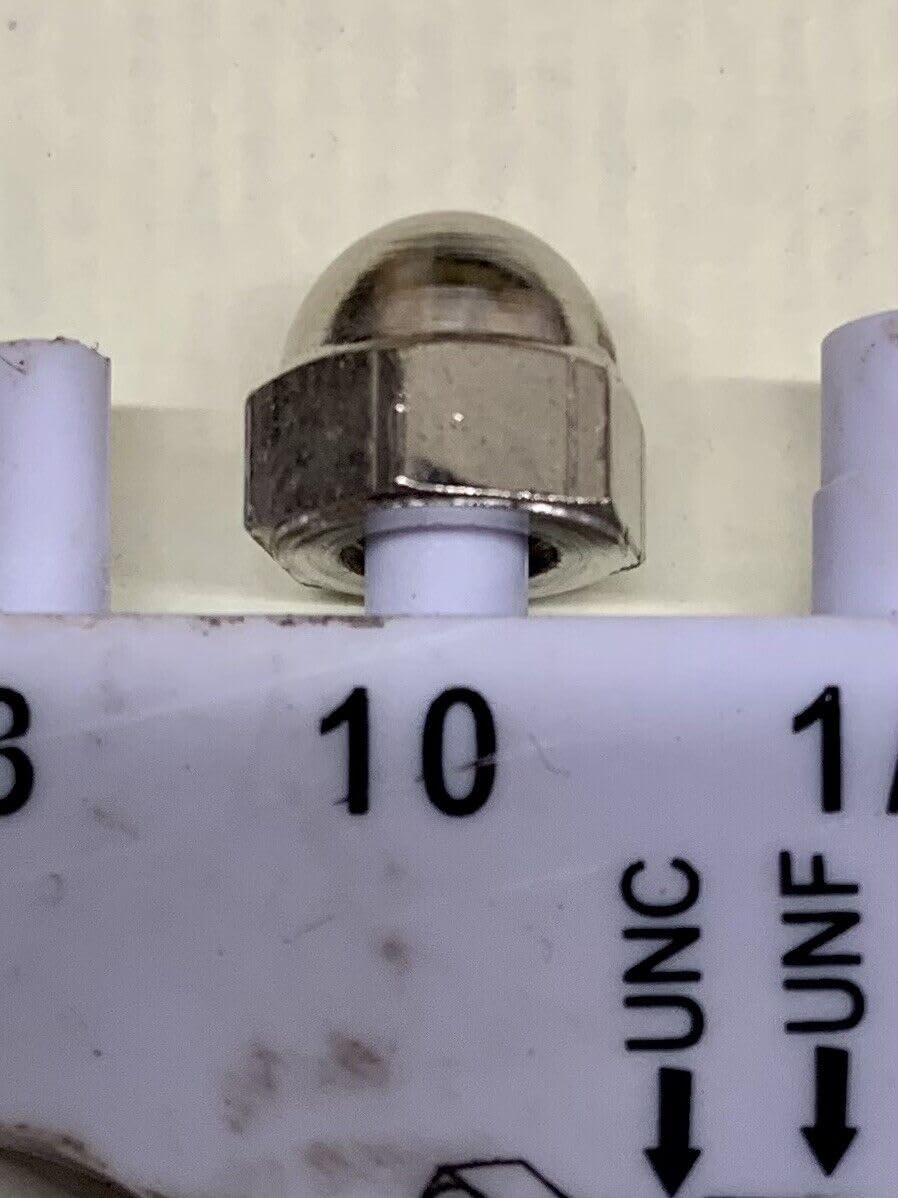 (50) 10-32 Brass Nickel Plated Acorn Chrome Dome/Cap Hex Nut #10 x 32 10/32