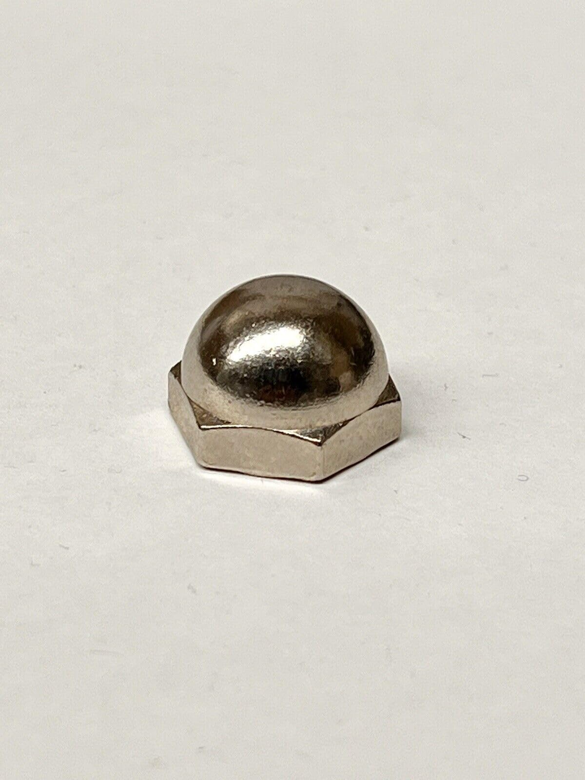 (4) 7/16-14 Acorn Cap Nut Brass Nickel Plated Rounded .437-14 7/16" Brass Nickel