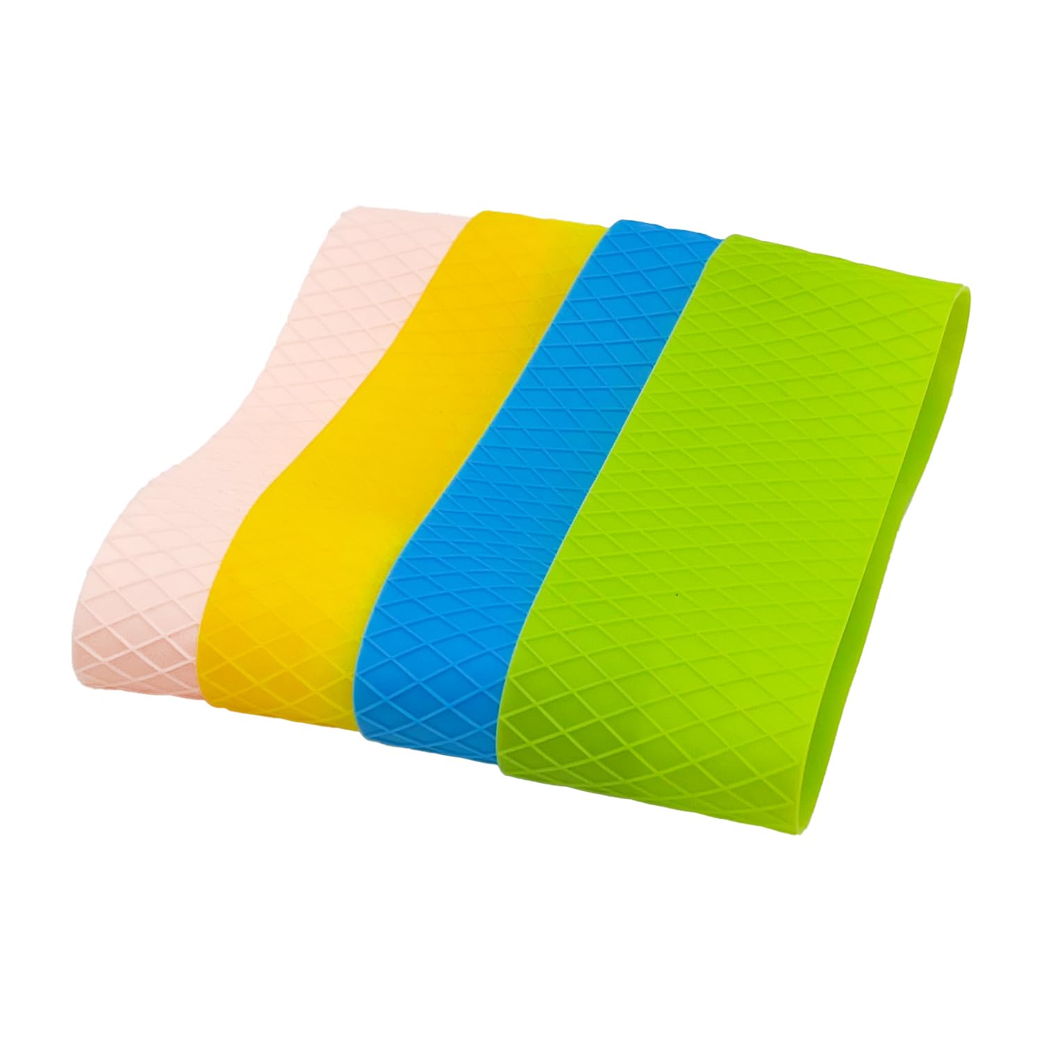 CXQ Replacement Silicone Lids and Sleeves, Compatible with Container of Ninja Creami Ice Cream Maker, Model: NC301, NC300, NC299AMZ Series. (Pink/Yellow/Blue/Green)
