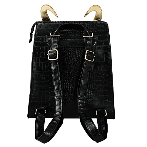 Marvel Comic Book Loki Cosplay Black Mini Backpack