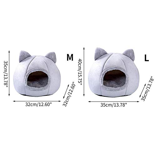 Ozgkee Small Cat Tent Pet Bed Semi Closed Warm Pet Nest Comfortable Pet Bed Winter Plush Kennel (660)