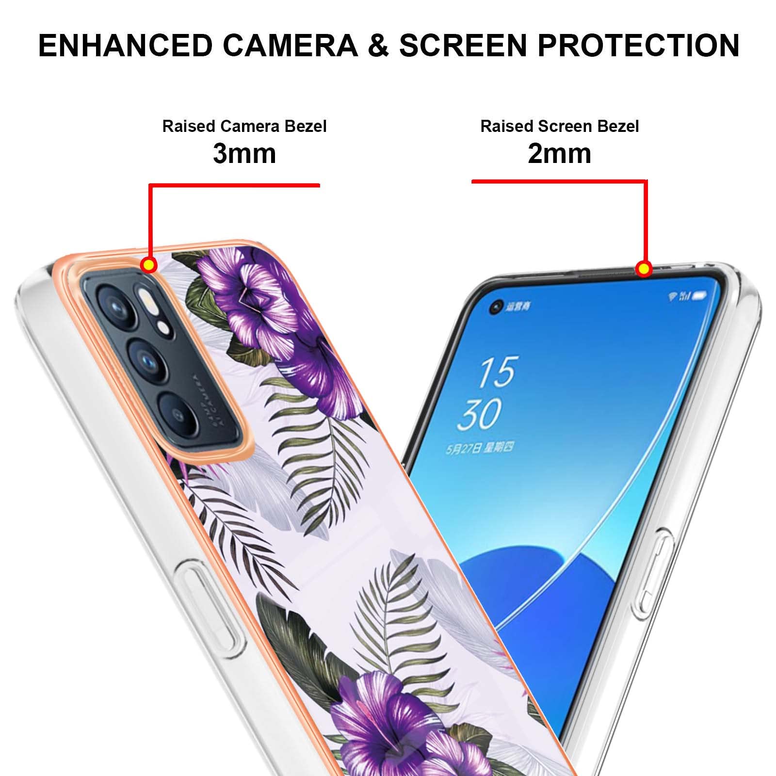 Compatible with Oppo Reno6 Pro 5G Case Cover,Compatible with Oppo Reno 6 Pro 5G for Mobile Phone TPU Case Cover ZH