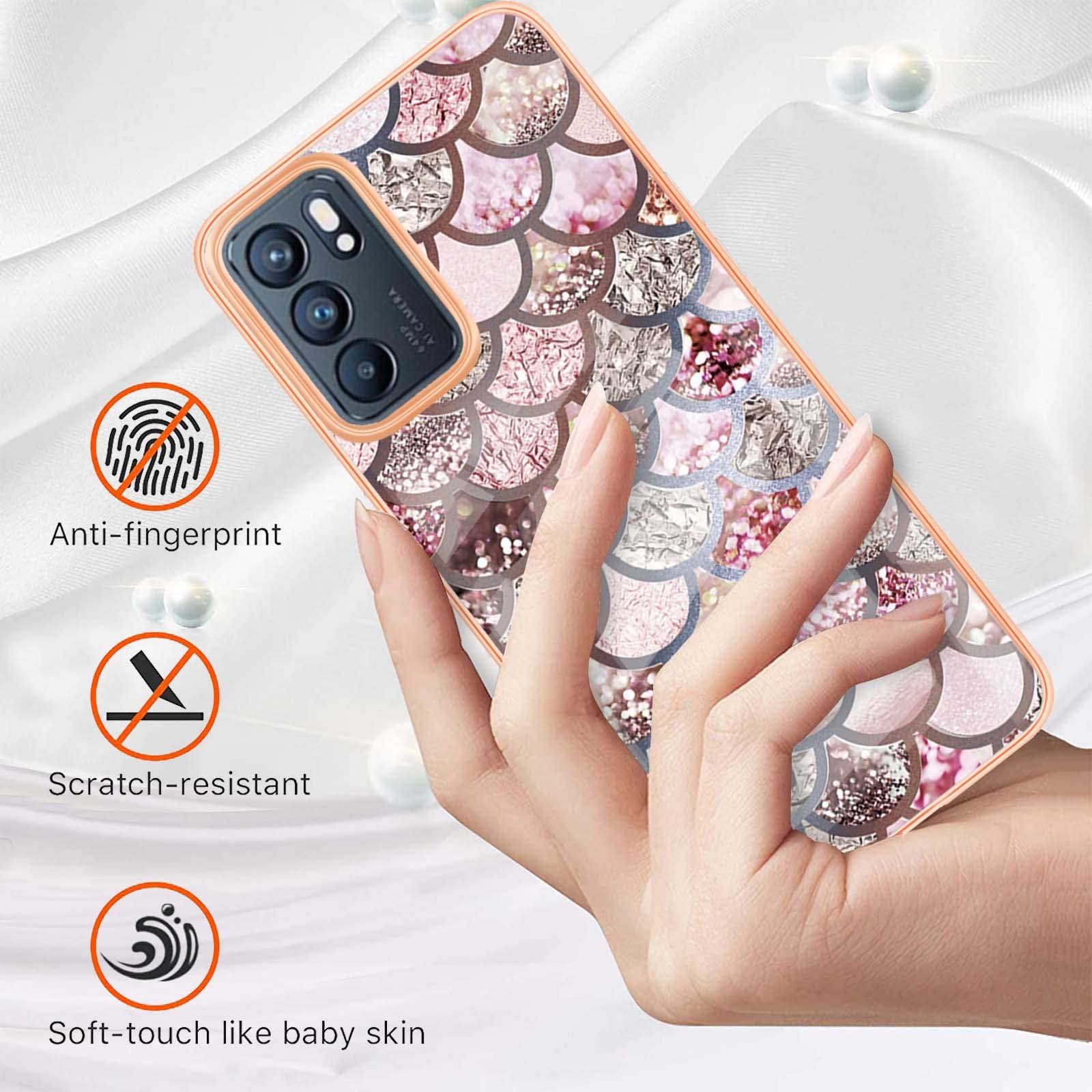 Compatible with Oppo Reno6 Pro 5G Case Cover,Compatible with Oppo Reno 6 Pro 5G for Mobile Phone TPU Case Cover FLP