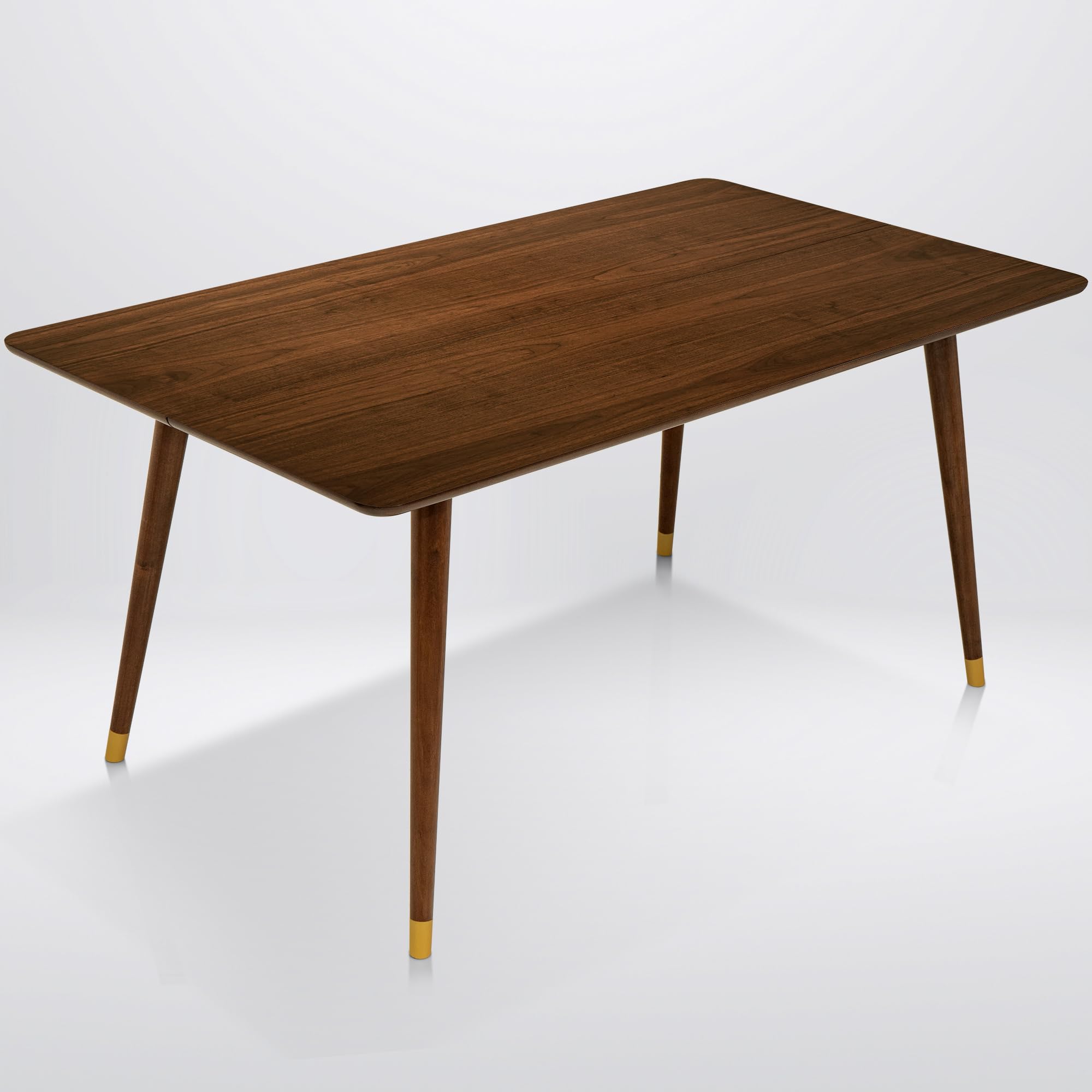 Acacia Wilma Solid Wood Dining Table / 64" Kitchen Table Dining Table for 6 / Dining Room Table, Patio Table, End Table, Coffee Table, Work Desk, Natural Wood Kitchen & Dining Room Table, Walnut
