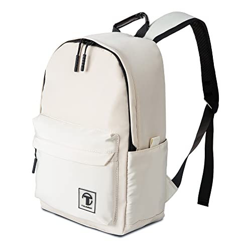 TALMONT Backpack for Women Small Waterproof Laptop Backpack for School and College Lightweight Women's bag Carry-on Flight approved womens Backpack Mochilas (Milk)