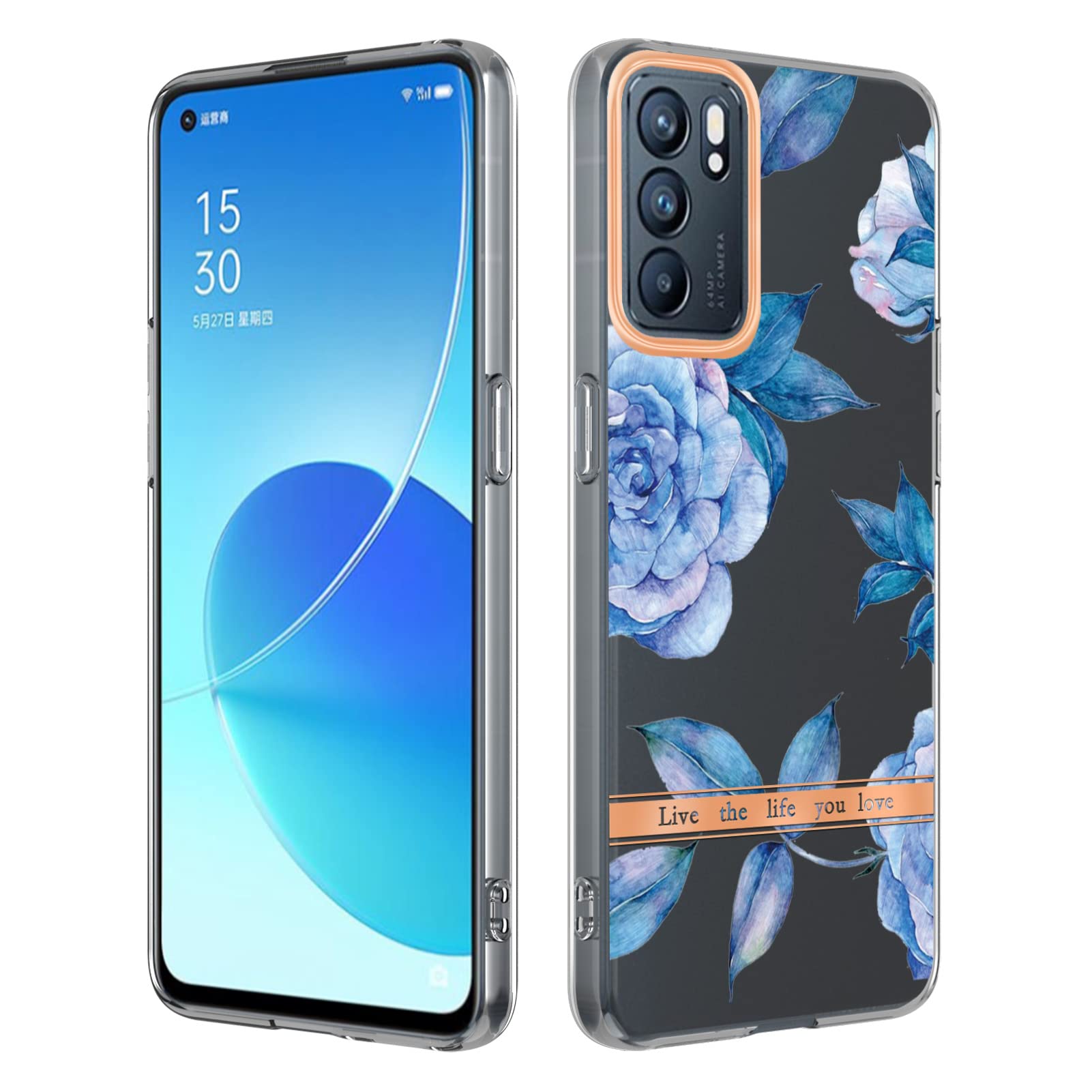 Compatible with Oppo Reno6 Pro 5G Case Cover,Compatible with Oppo Reno 6 Pro 5G for Mobile Phone TPU Case Cover LMD