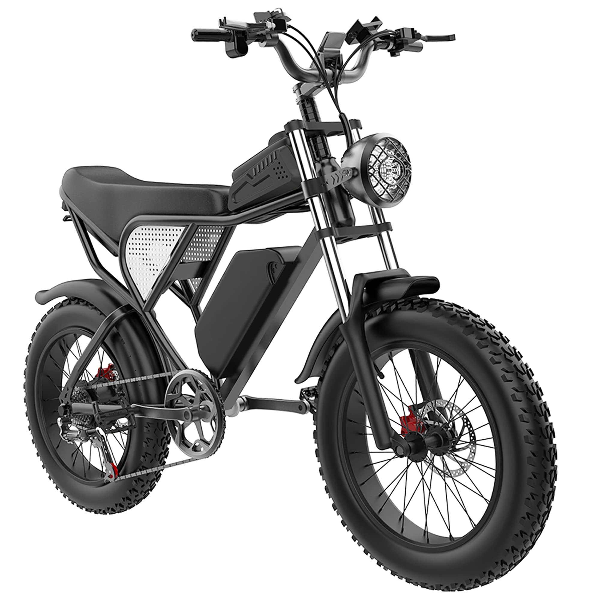 Electric Bike Adults 1000W Motor 30MPH with 48V 20AH Removable Lithium Battery 20" x 4.0 Fat Tire E Bike 40Miles with Professional Shim 7-Speed Beach Snow Mountain Electric Bicycle