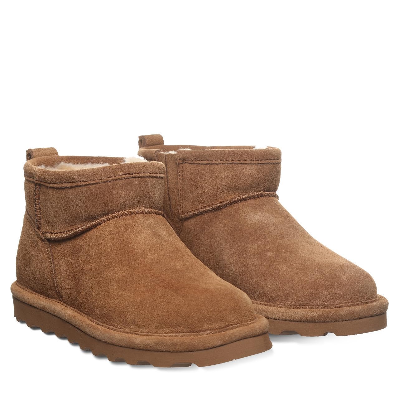 BEARPAW Shorty Youth Hickory Size 1 | Youth's Ankle Boot | Youth's Slip On Boot | Comfortable Winter Boot