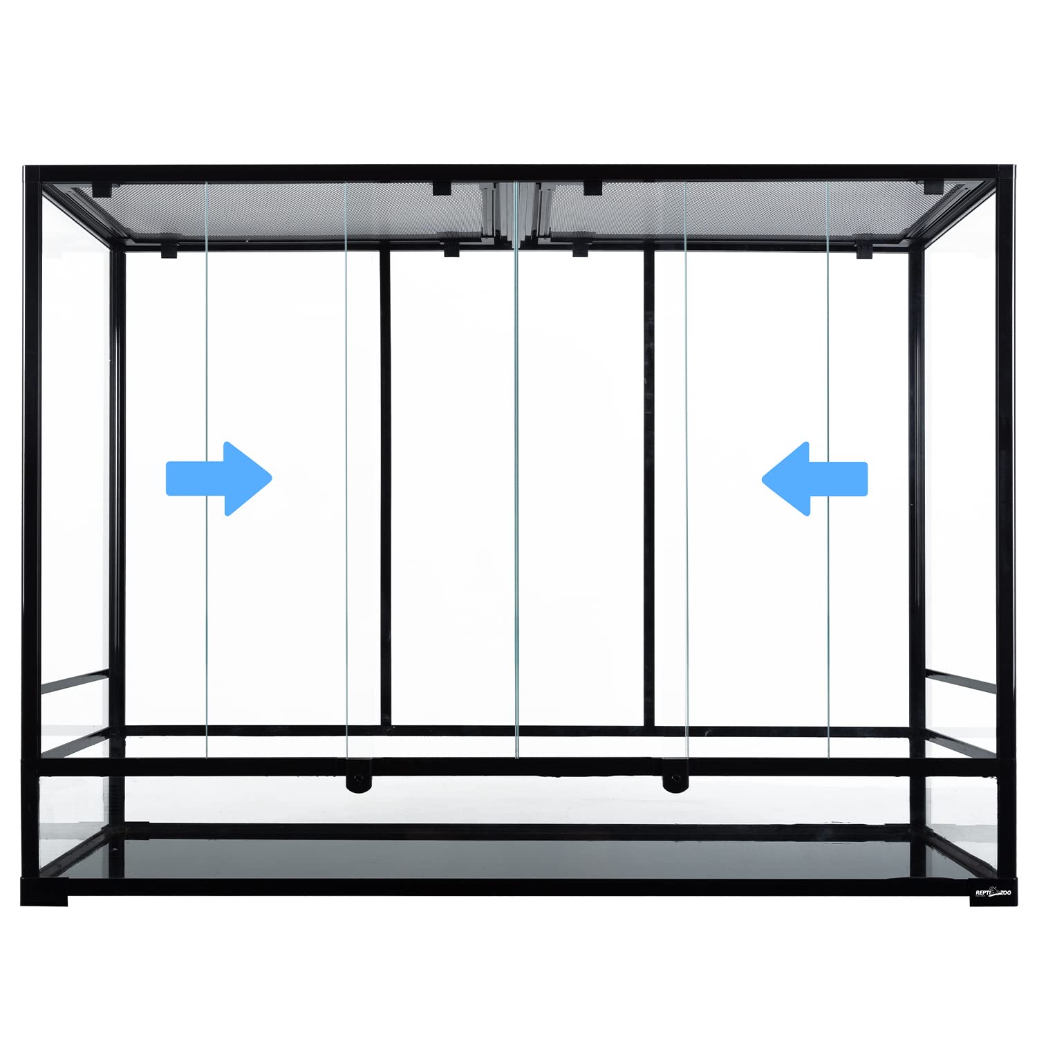 REPTI ZOO 135 Gallon Reptile Glass Terrarium, 48" x 18" x 36" Vertical Tempered Glass Rainforest Reptile Terrarium, 2 in 1 Use Knock-Down Paludarium Tank