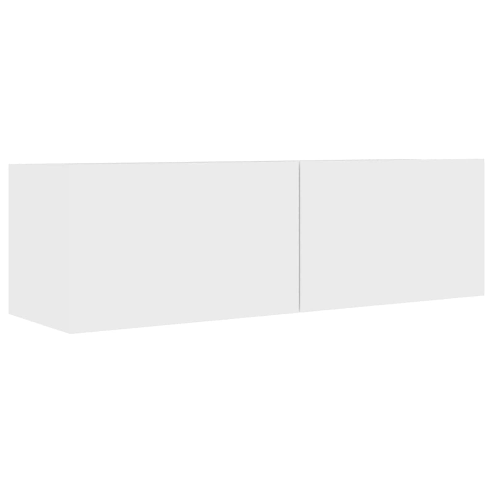 BULANED Fire Place Tv Stand,Home Stand White,Tv Wall Units for Living Room,4 Piece TV Cabinet Set White Engineered Wood