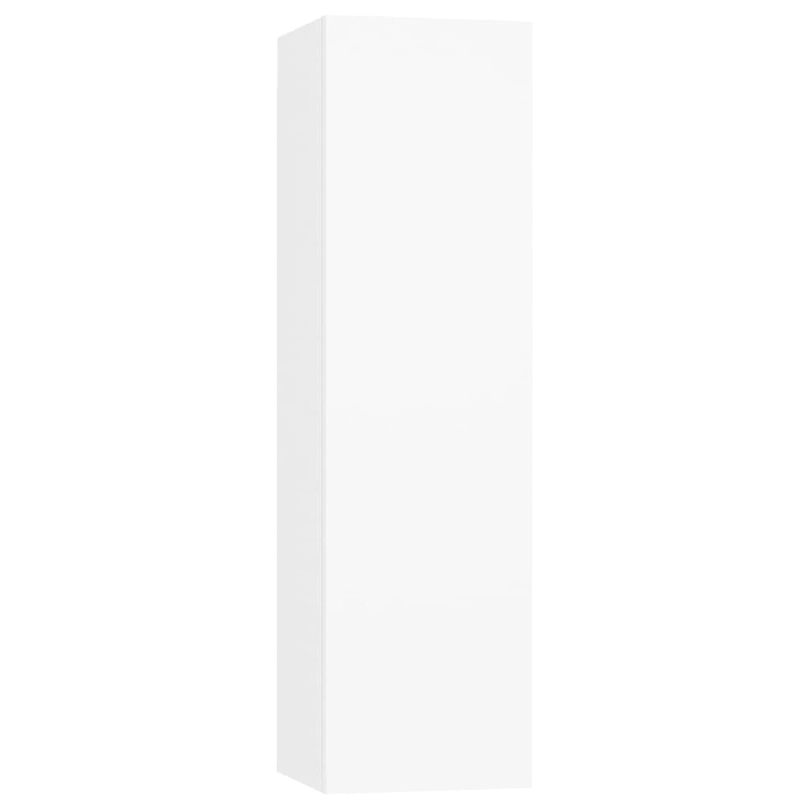 BULANED Fire Place Tv Stand,Home Stand White,Tv Wall Units for Living Room,4 Piece TV Cabinet Set White Engineered Wood