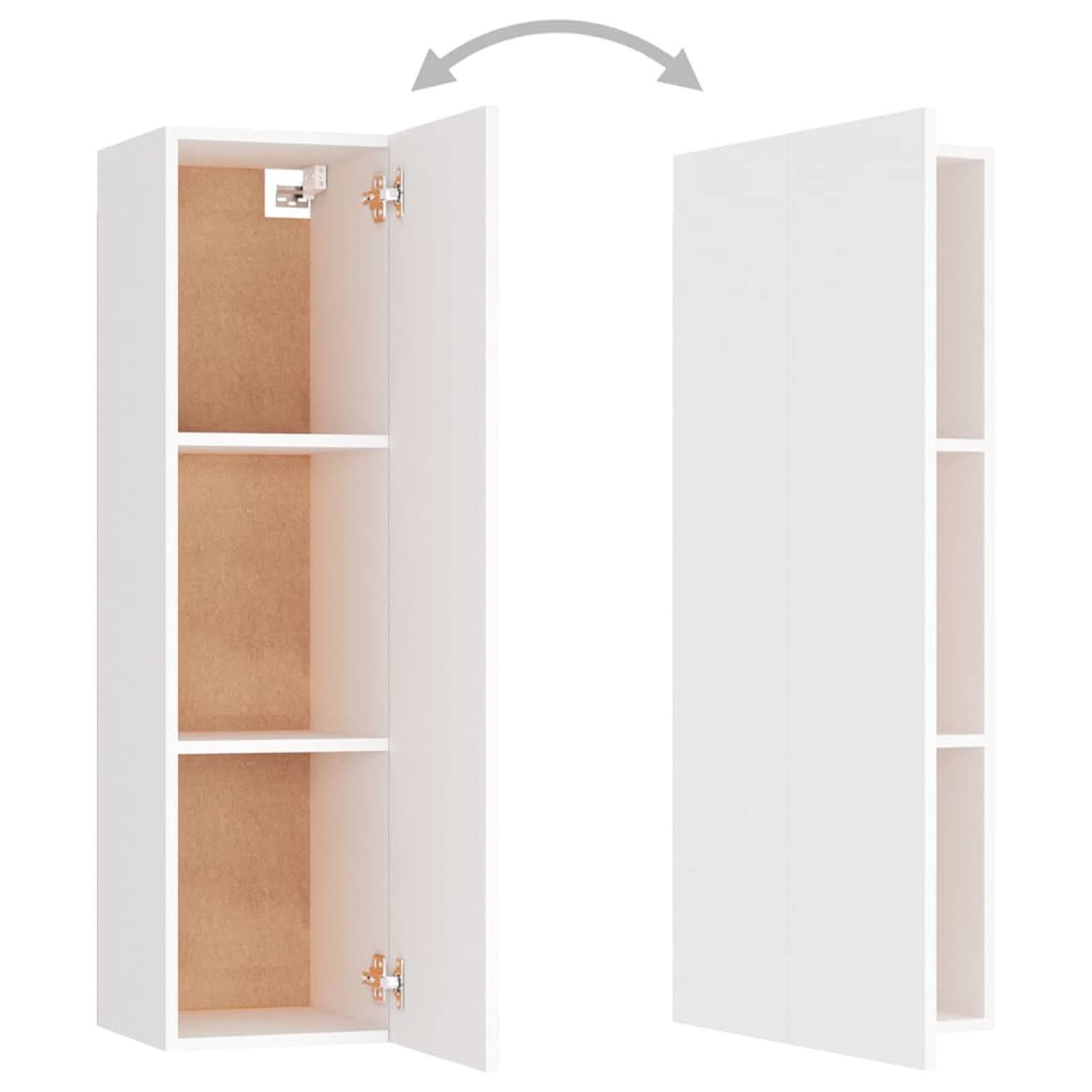BULANED Fire Place Tv Stand,Home Stand White,Tv Wall Units for Living Room,4 Piece TV Cabinet Set White Engineered Wood
