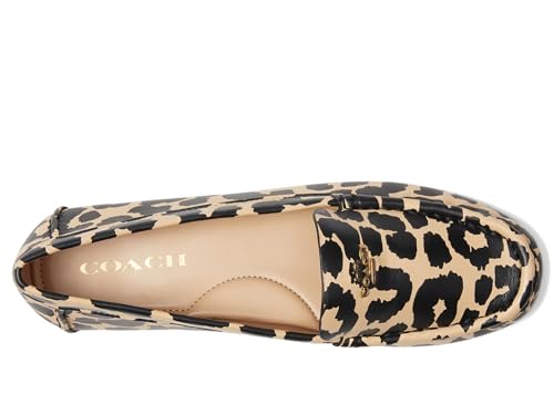 Coach Women's Marley Leopard Print Driver Driving Style Loafer, 10