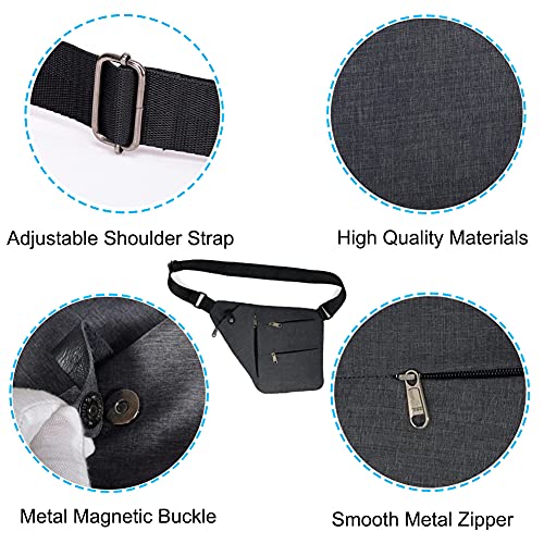 Strangefly Slim Sling Bag Anti-Theft Personal Pocket Bags Chest Side Body Backpack Compact Small Single Crossbody Shoulder Daypacks for Men Women (Black)