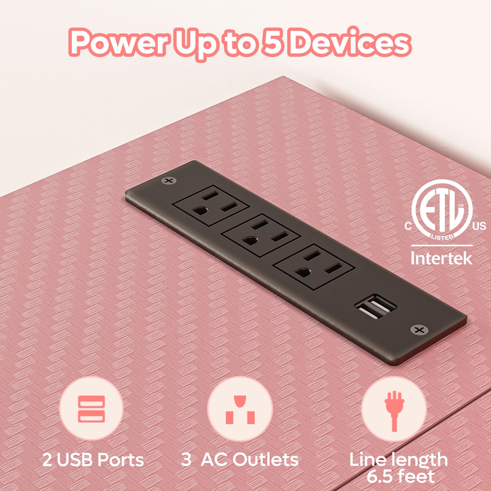 Bestier L Shaped Gaming Desk with Power Outlets,58 LED Small Corner Desk with Reversible Storage Shelves,Pink Computer Desk with Headset Hooks Desk for Living Room and Dormitory