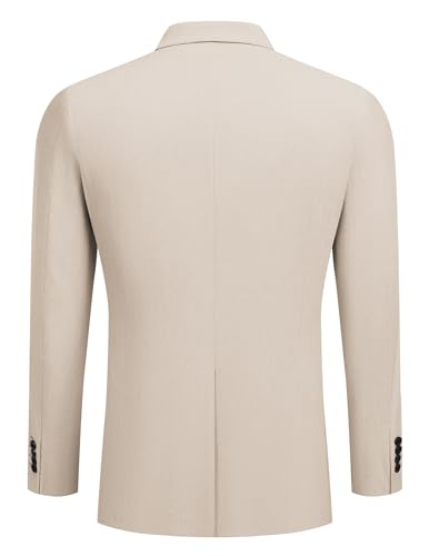 COOFANDY Men's Business Suit Jacket Stretch Knit Sport Coats Blazer Regular Fit Light Khaki