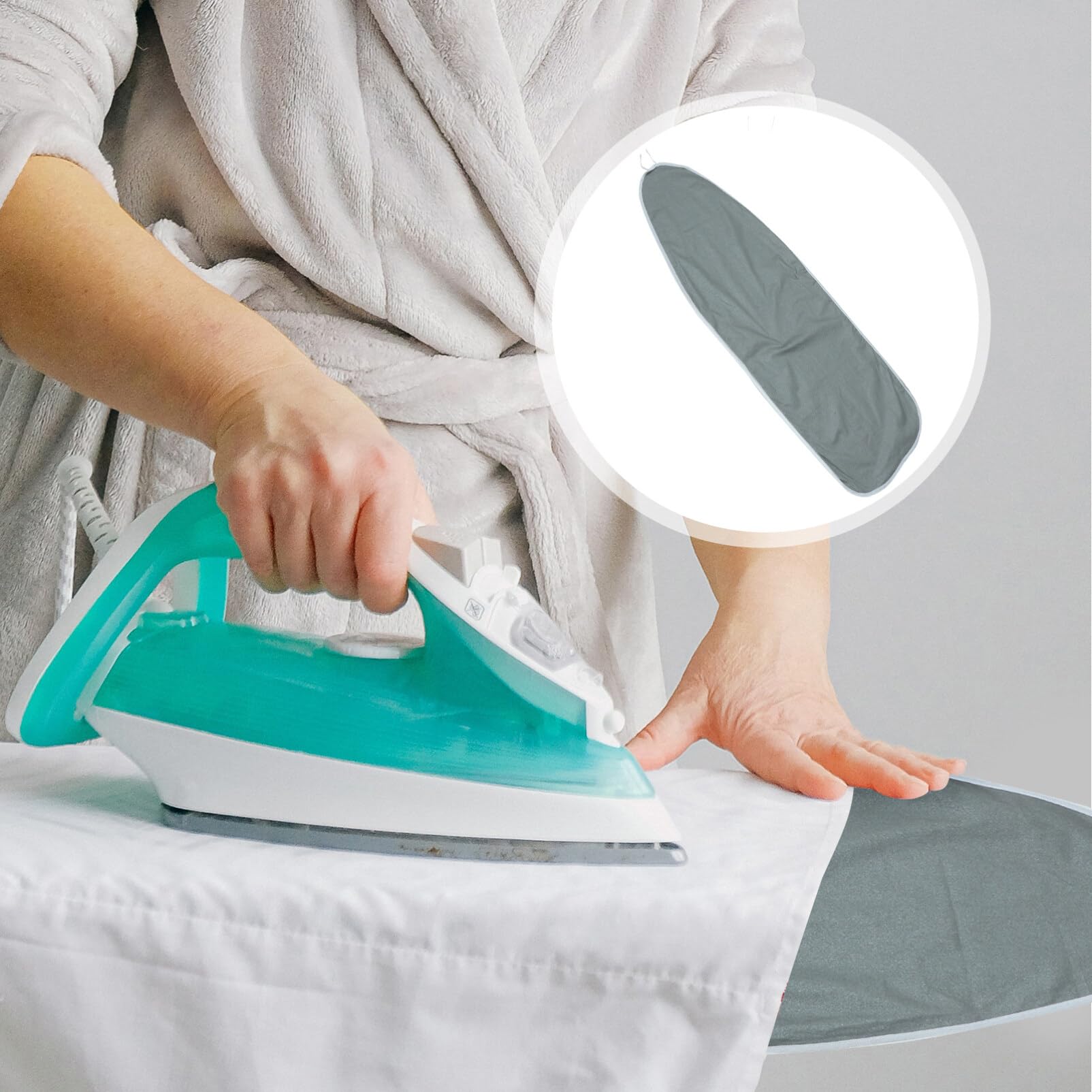 Zerodeko Ironing Board Cloth Iron Table Cover Ironing Cover Cloth Iron Board Mat Ironing Board Pad Non Stick Iron Board Cover Ironing Board Protector The Door Travel Pure Cotton