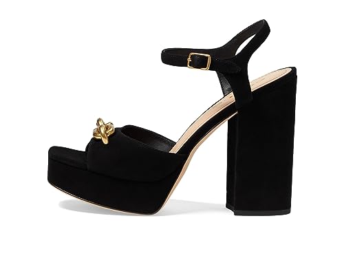 Coach Nicolette Suede Sandal Black 8 B (M)