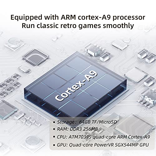 RG35XX Mini Retro Handheld Game Console Linux Dual OS 3.5-inch IPS 640*480 Screen Cortex-A9 Portable Pocket Video Player 64G Built-in 6831 Games 2600mAh Battery (RG35XX-Grey with Bag)