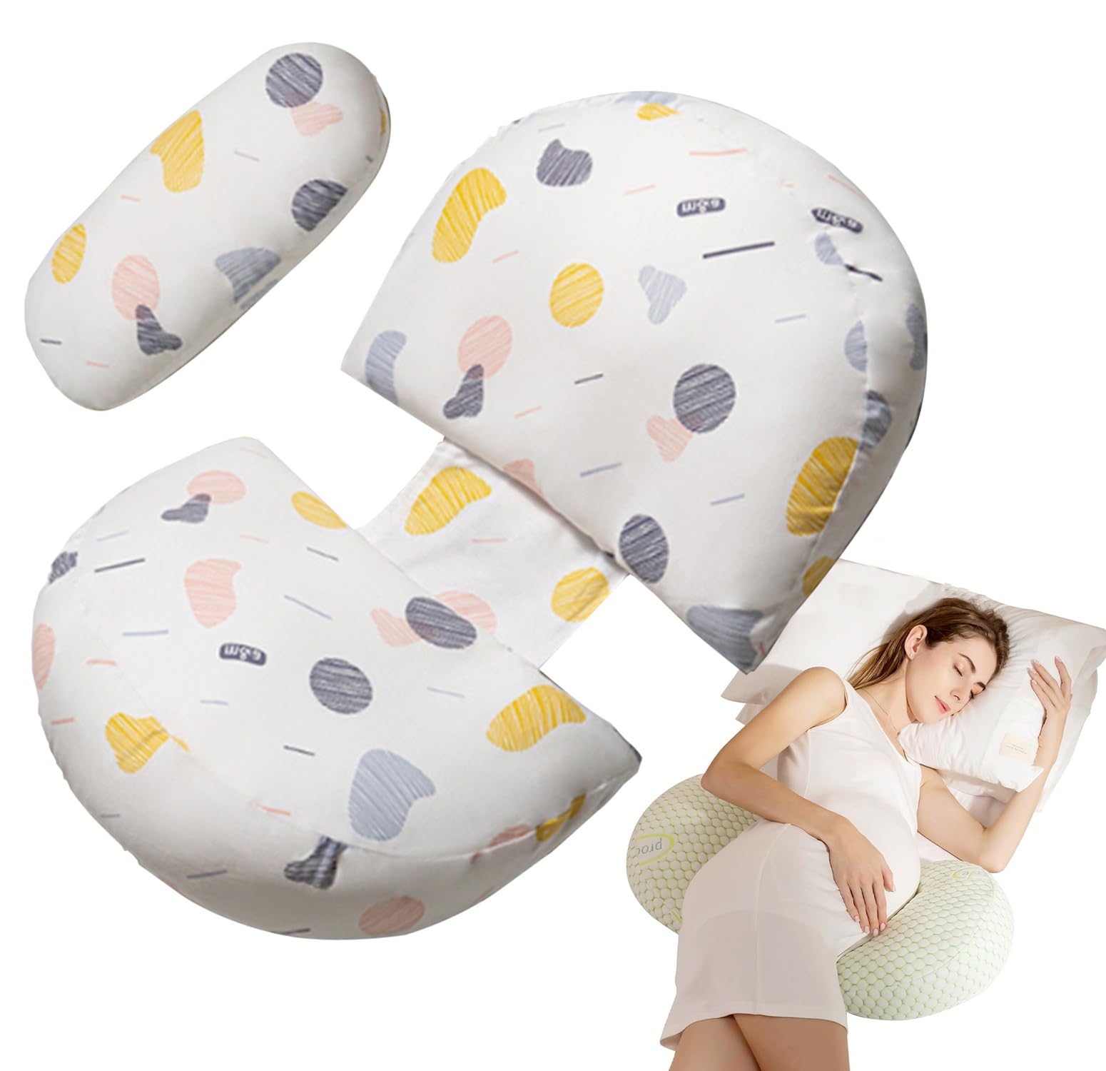 ZiZa Pregnancy Pillows, Maternity Pillow, Pregnancy Pillow Side Sleeper, Pregnancy Pillows for Sleeping on Stomach