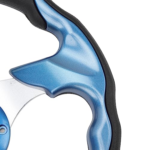 Steering Wheel Kit, PU Leather Surface Strong Grip Wear Resistant Cart Steering Wheel 12.5 Inch Universal Beautiful for DS Precedent Onward Tempo (Blue)