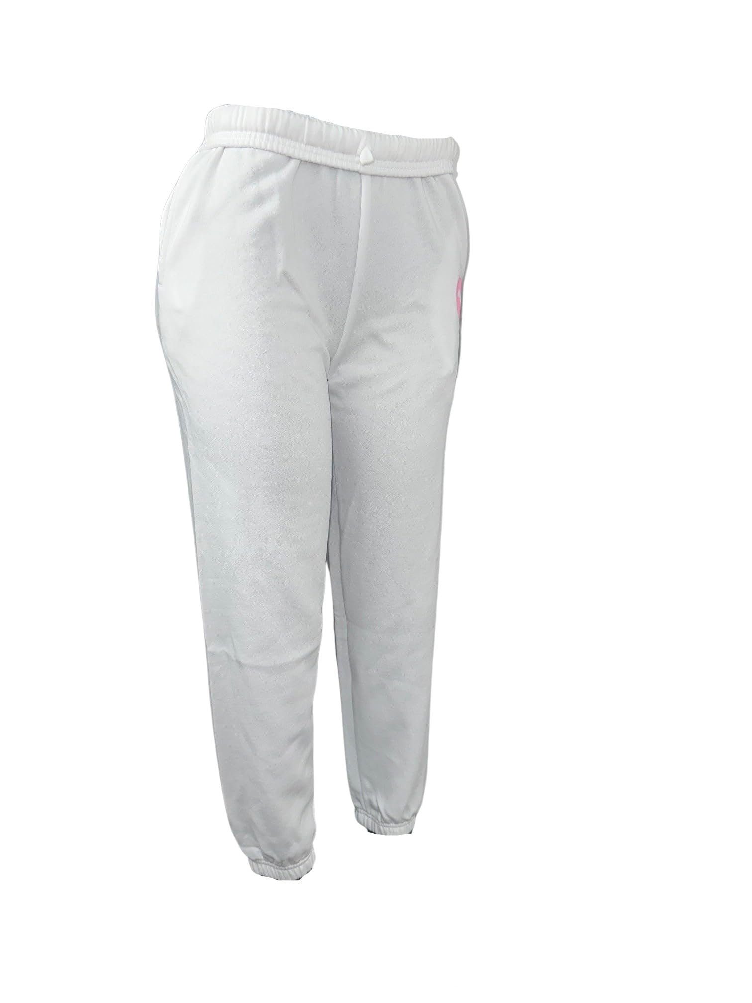 Victoria's Secret Pink Fleece Glitter Baggy Campus Sweatpants Color White New (as1, Alpha, x_l, Regular, Regular)