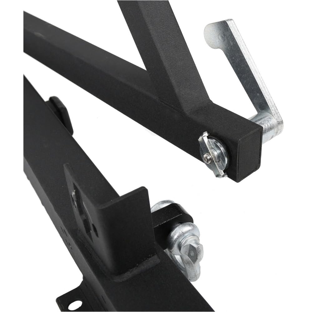 JEPFHYKE Rear Bumper with Tire Carrier & D-Ring Fits YJ & TJ (Black, Iron Steel)