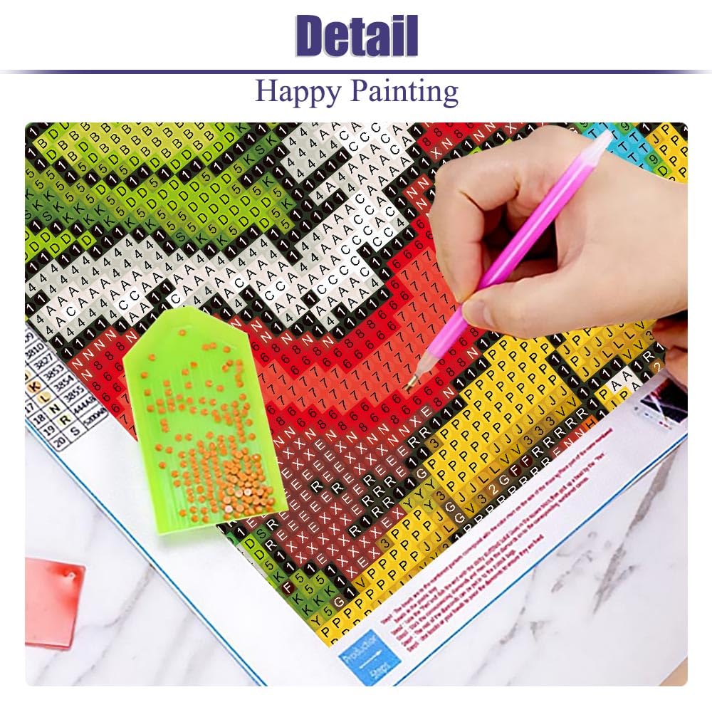 Akahllc 2 Pack Christmas Diamond Painting Kits,Christmas Diamond Art Kits for Adults Beginners,5D Christmas Gem Painting Kits for Gift Home Wall Decor(12X16 inch)