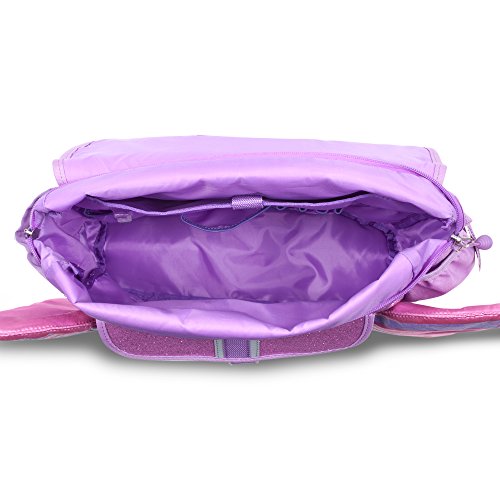 Bixbee Kids Backpack, Water Resistant Backpack for Girls & Boys with Pockets, Durable Zippers & Easy Carry Design - Perfect Size Children's Bookbag for School and Travel in Sparkalicious Purple