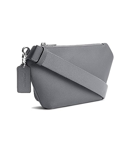 COACH Belt Bag in Crossgrain Leather, Grey Blue