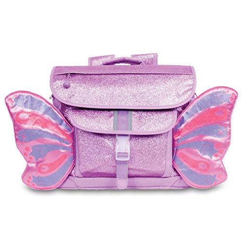 Bixbee Kids Backpack, Water Resistant Backpack for Girls & Boys with Pockets, Durable Zippers & Easy Carry Design - Perfect Size Children's Bookbag for School and Travel in Sparkalicious Purple
