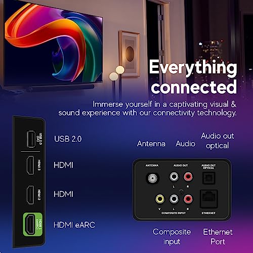 VIZIO 55-Inch Class M-Series LED 4K HDR Smart TV, Dolby Vision, HDR10+, Apple Airplay and Chromecast Built-in + Free Wall Mount (No Stands), M55Q6-J01 (Renewed)