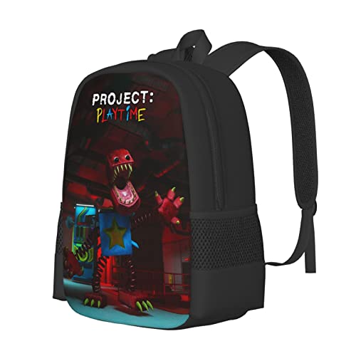 Boxy Boo Backpack for School Cartoon Bookbag 3D Double-Side Large Capacity Lightweight Travel Casual Daypack (A)