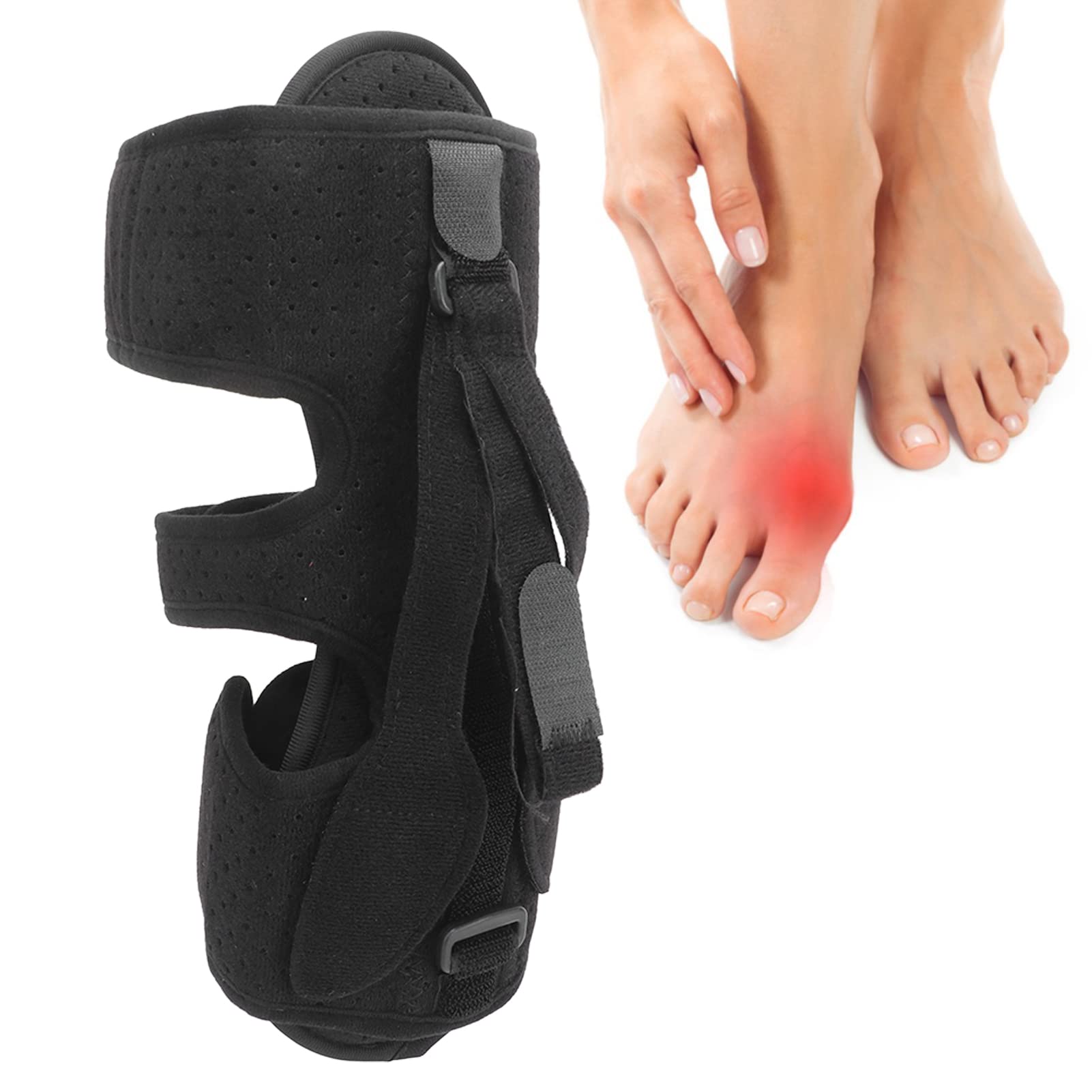 Airshi Plantar Fasciitis Night Splint Foot Drop Support Brace Adjustable Double Fixed Strong Stretch Cooling 3 Straps Daytime Plantar Fasciitis