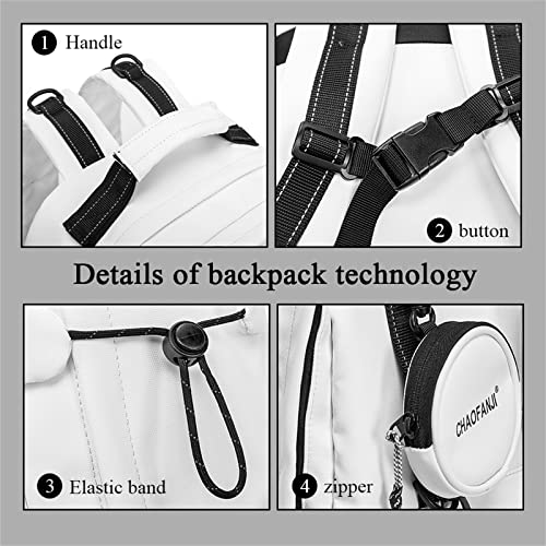 SESOCSEO Large Travel Backpack Women，Carry on15.6 Inch Business Laptop Daypack Backpack，Fashion women's backpack with square and round decorate bags