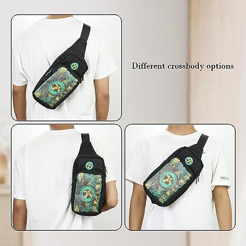 PERFECTSIGHT Travel Bag for Nintendo Switch/Lite/OLED, Cute Crossbody Shoulder Bag for Tears of The Kingdom, Portable Sling Backpack Game Carrying Case for NS Console Dock Joy-Cons Accessories, Green