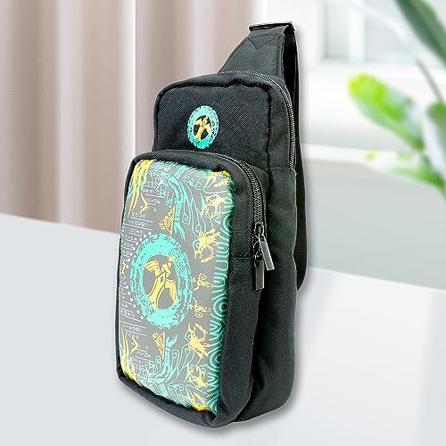 PERFECTSIGHT Travel Bag for Nintendo Switch/Lite/OLED, Cute Crossbody Shoulder Bag for Tears of The Kingdom, Portable Sling Backpack Game Carrying Case for NS Console Dock Joy-Cons Accessories, Green